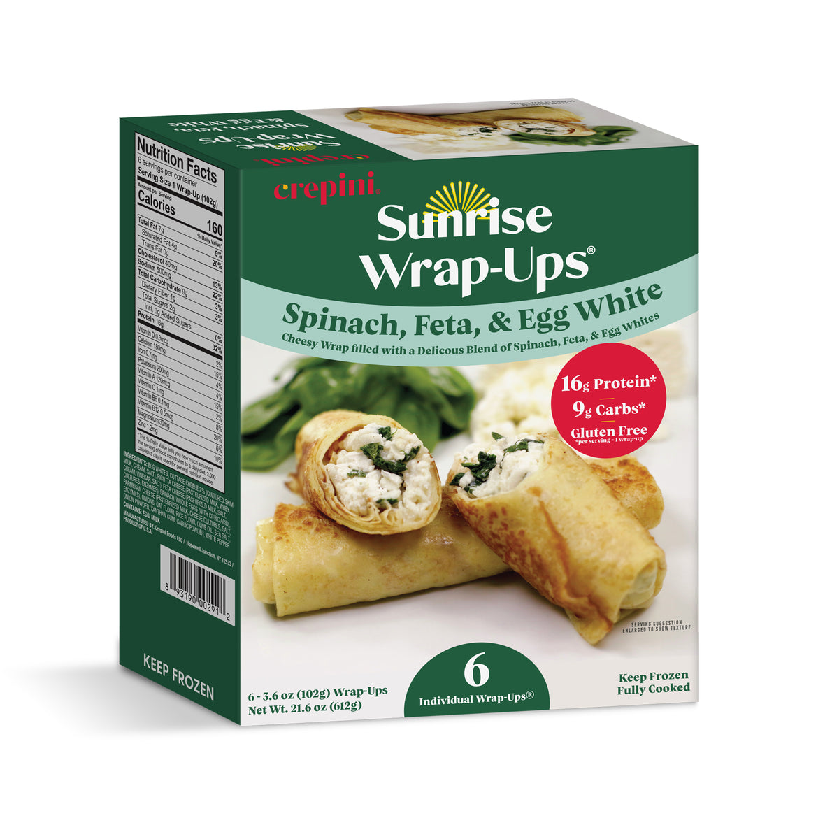 Sunrise Wrap-Ups: Spinach, Feta, & Egg White – Crepini Foods LLC