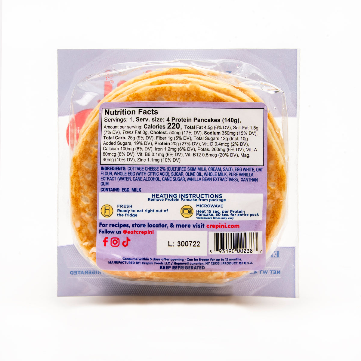 Vanilla Protein Pancakes – Crepini Foods LLC