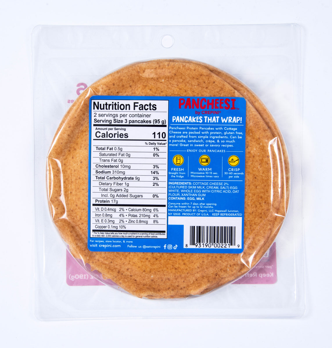 Pancheesi™ by Crepini® Protein Pancakes with Cottage Cheese – Crepini ...