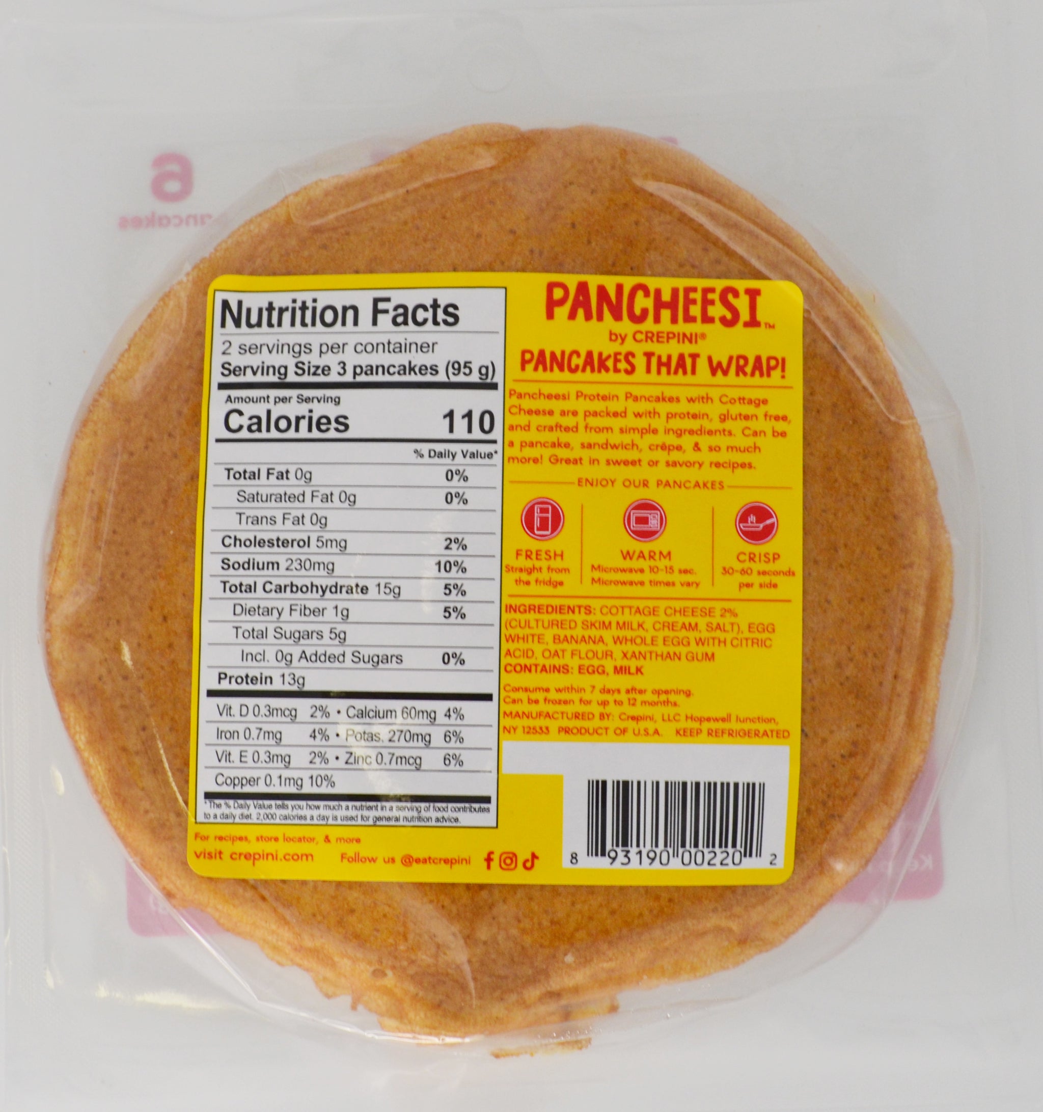 Pancheesi™ by Crepini® Banana Protein Pancakes