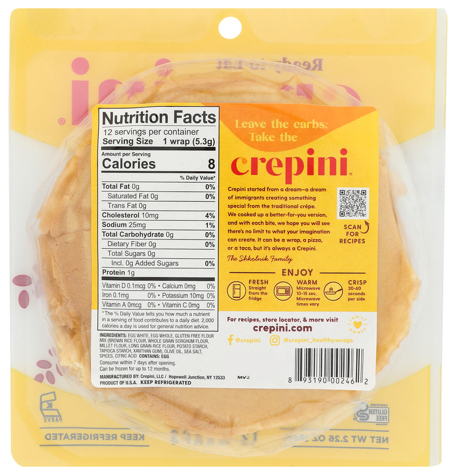 Petite Egg Wraps With Gluten-Free Grains – Crepini Foods LLC