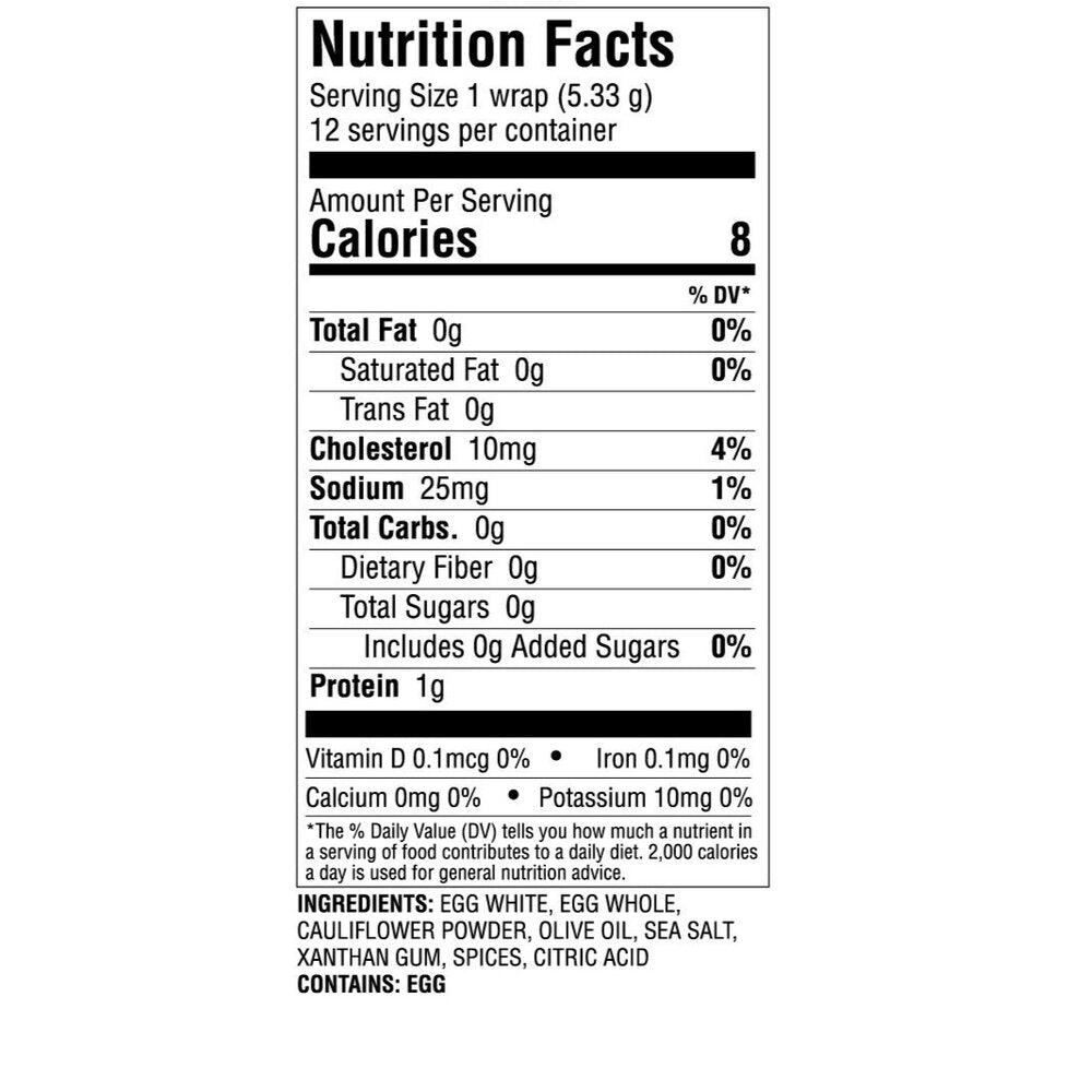 Petite Egg Wraps With Cauliflower – Crepini Foods LLC